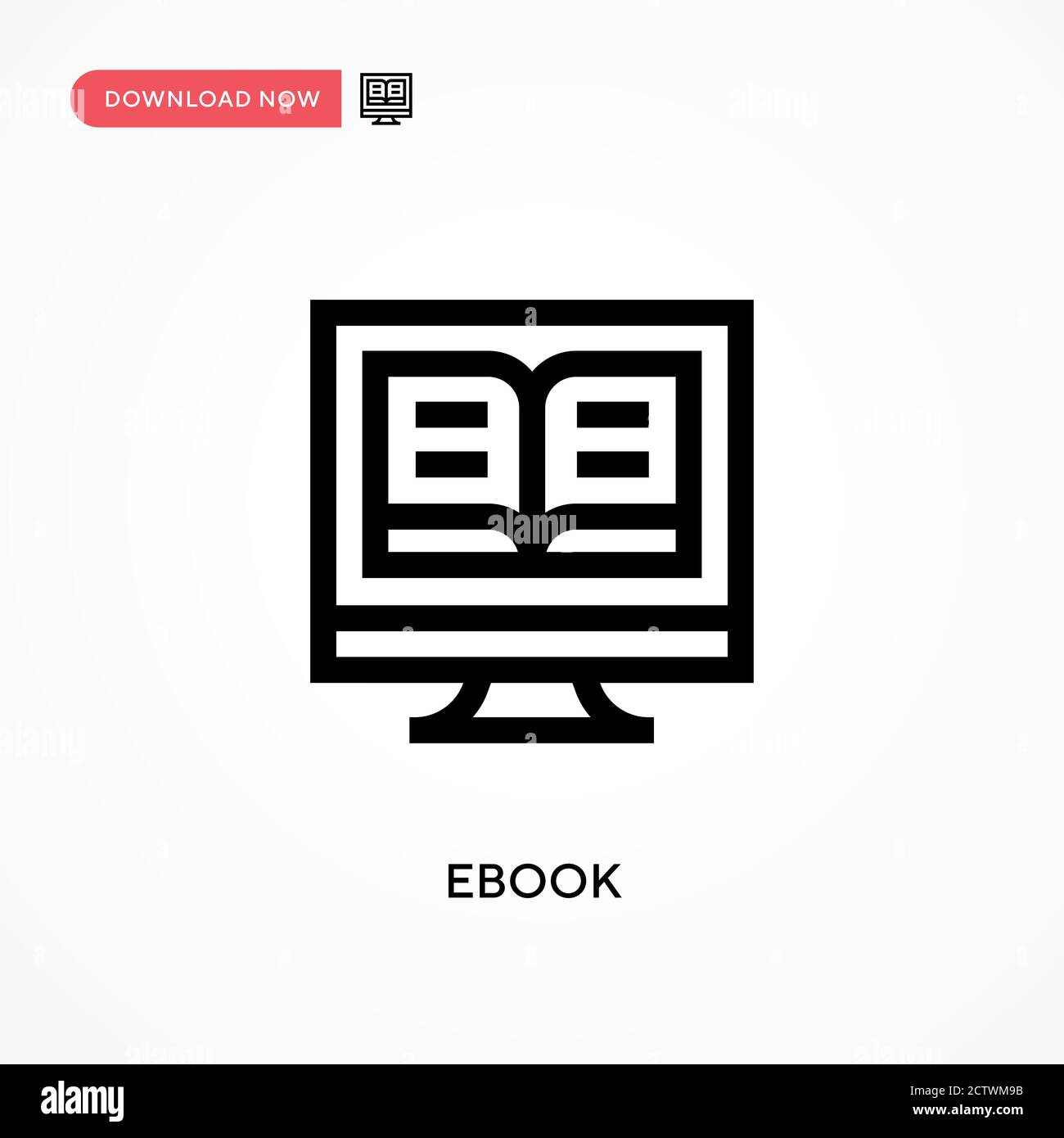 Ebook vector icon. . Modern, simple flat vector illustration for web ...