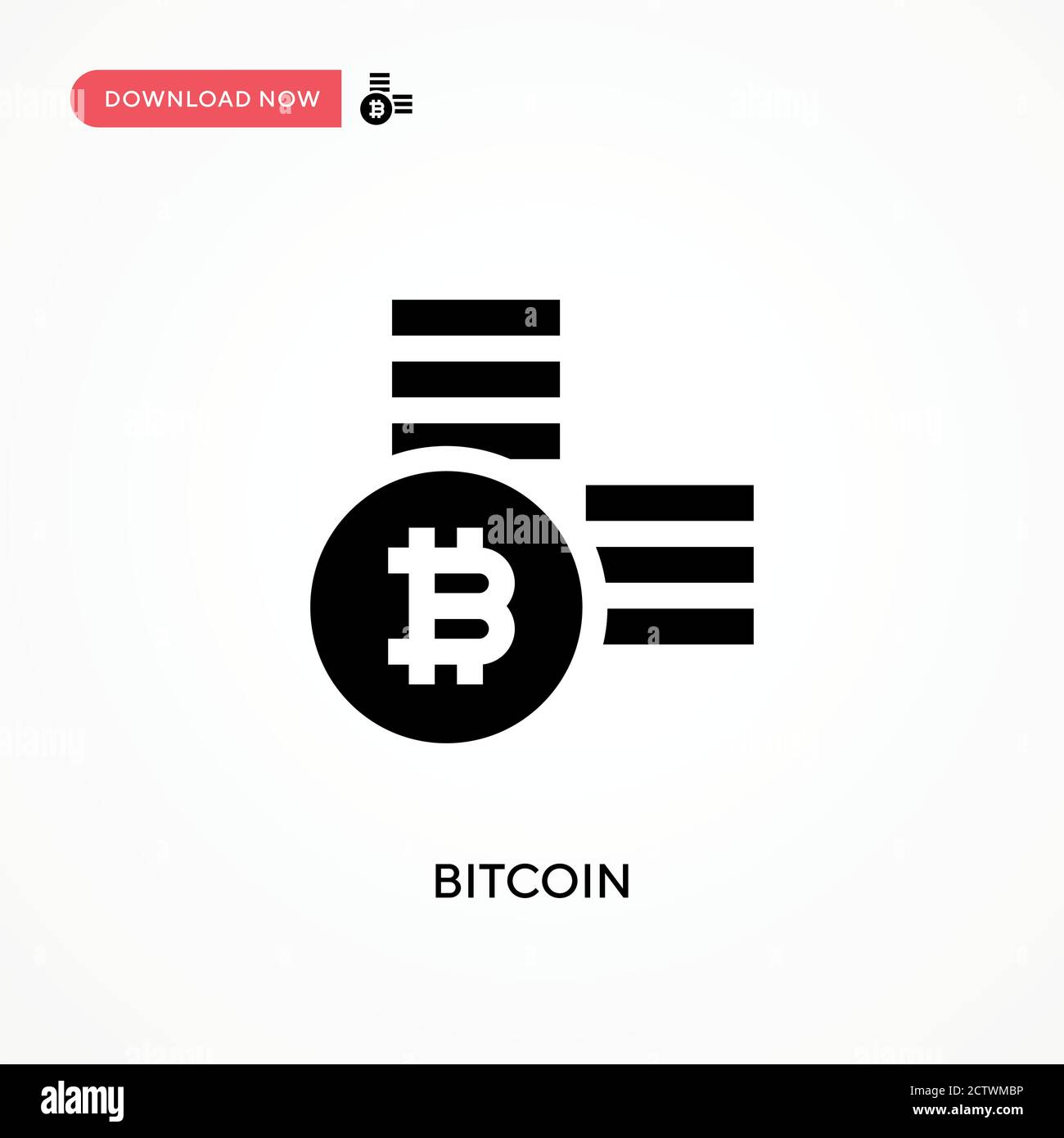 Bitcoin vector icon. . Modern, simple flat vector illustration for web ...