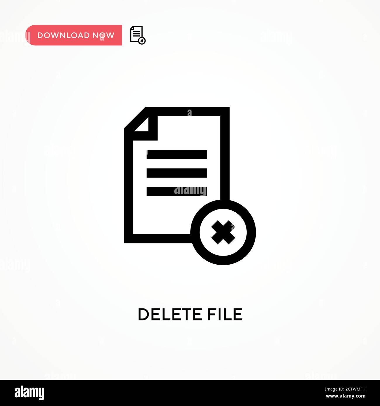 Delete file vector icon. . Modern, simple flat vector illustration for ...