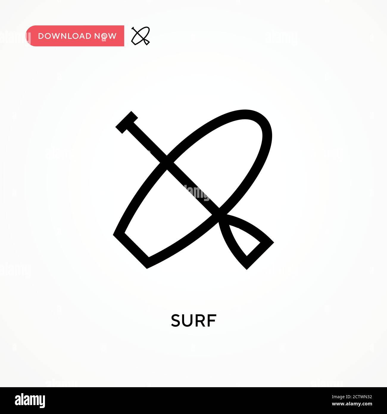 Surf vector icon. . Modern, simple flat vector illustration for web ...