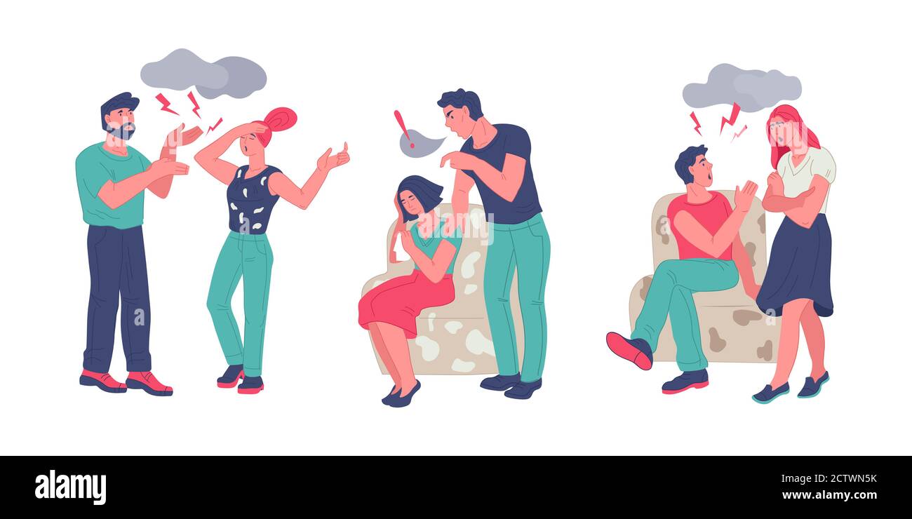 Family conflict or relationship problem with conflicting married ...