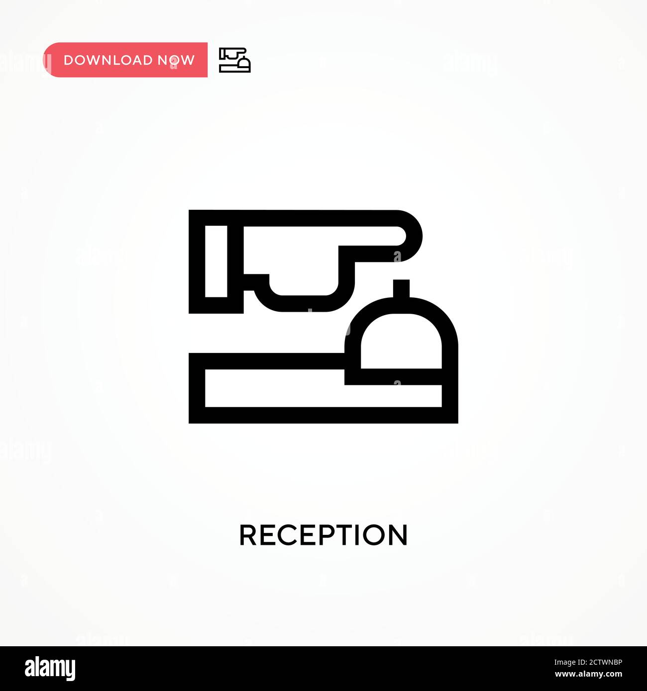 White hotel reception empty space Stock Vector Images - Alamy