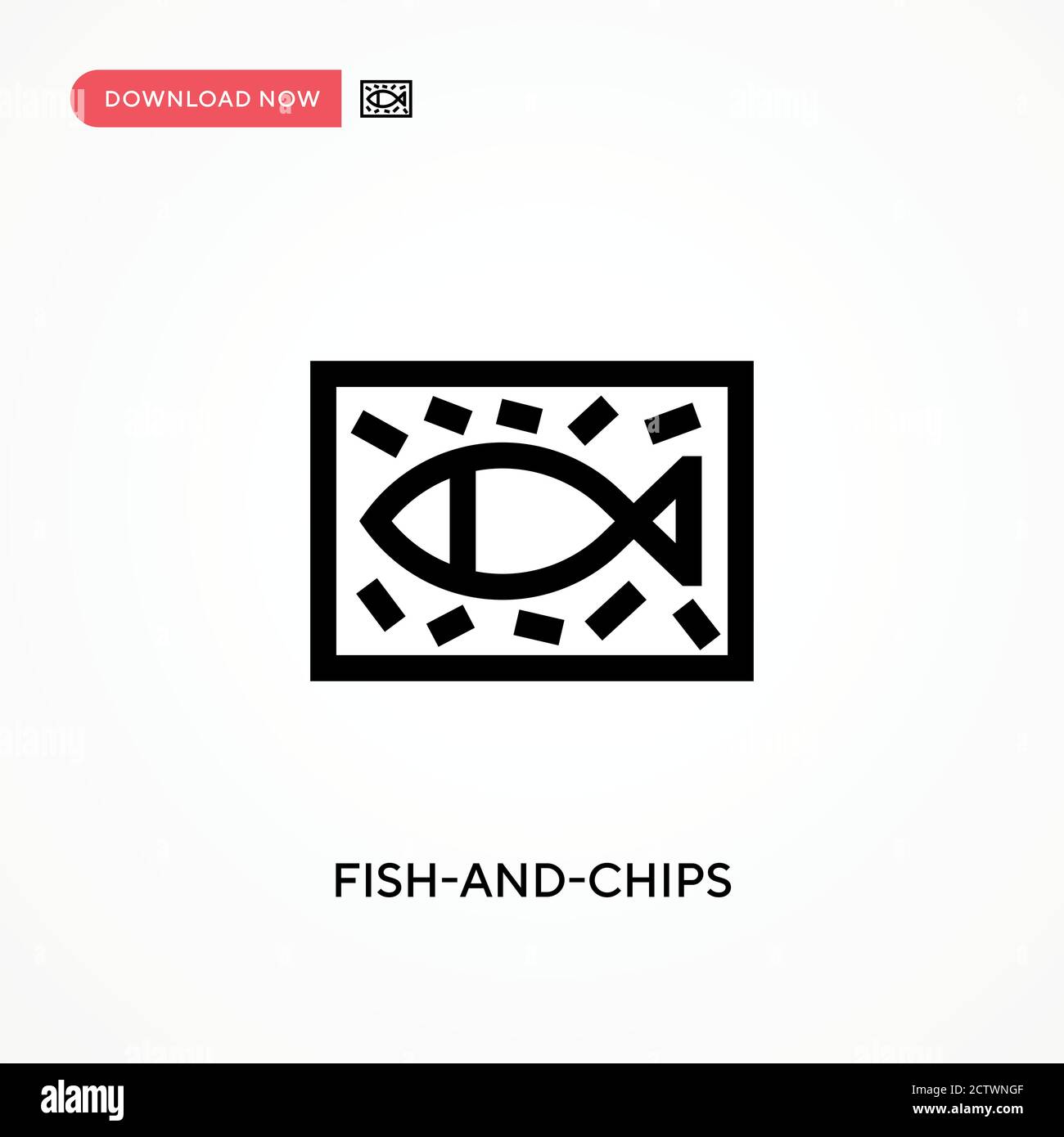 Fish-and-chips vector icon. . Modern, simple flat vector illustration ...