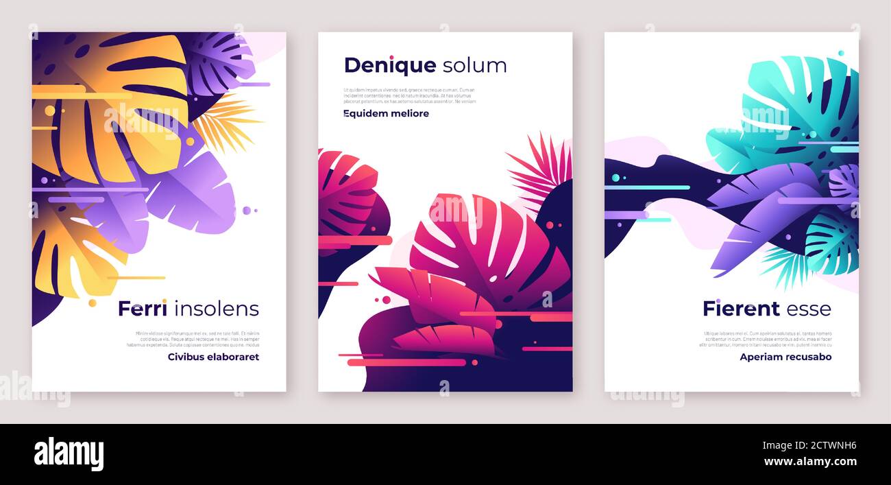 Colorful tropical vector backgrounds, covers Stock Vector Image & Art ...