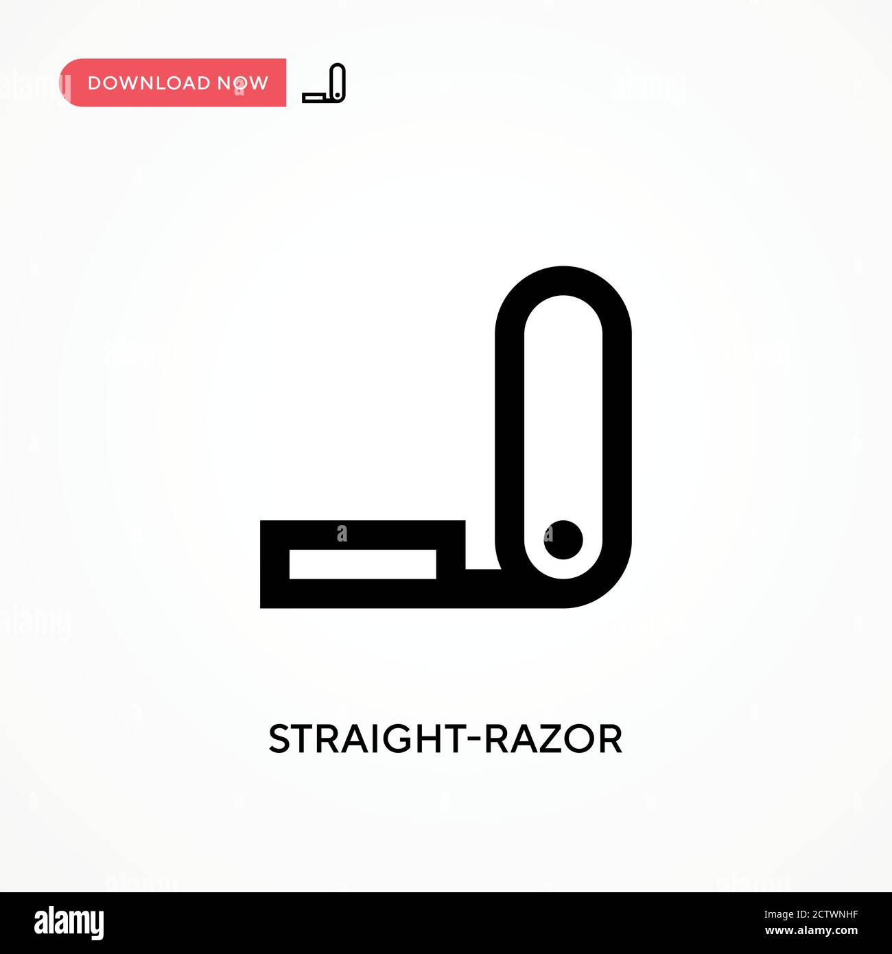 Straight-razor vector icon. . Modern, simple flat vector illustration ...