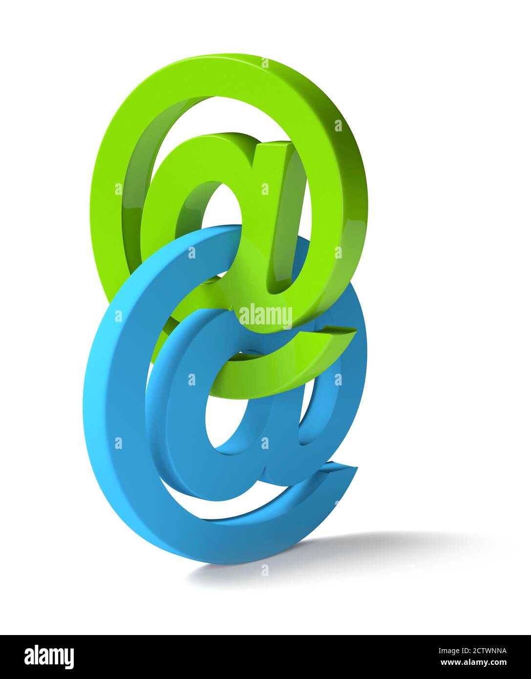 3D email signs tangled together connection concept Stock Photo - Alamy