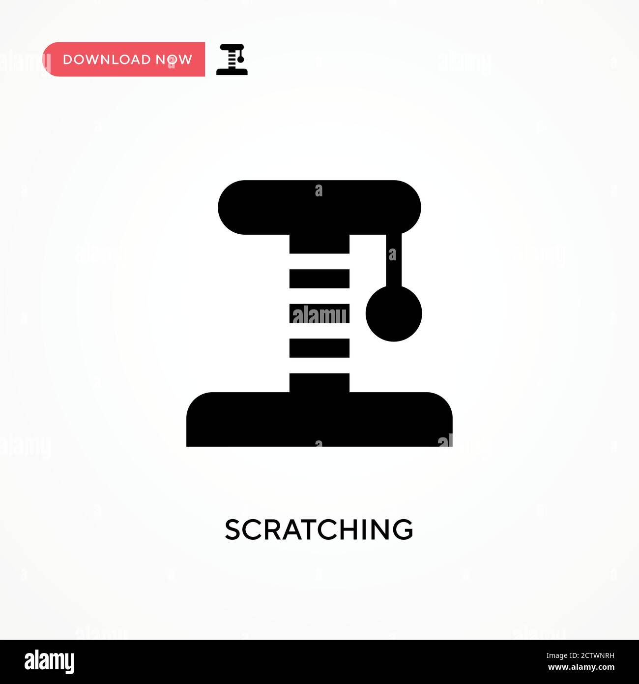 Scratching vector icon. . Modern, simple flat vector illustration for ...