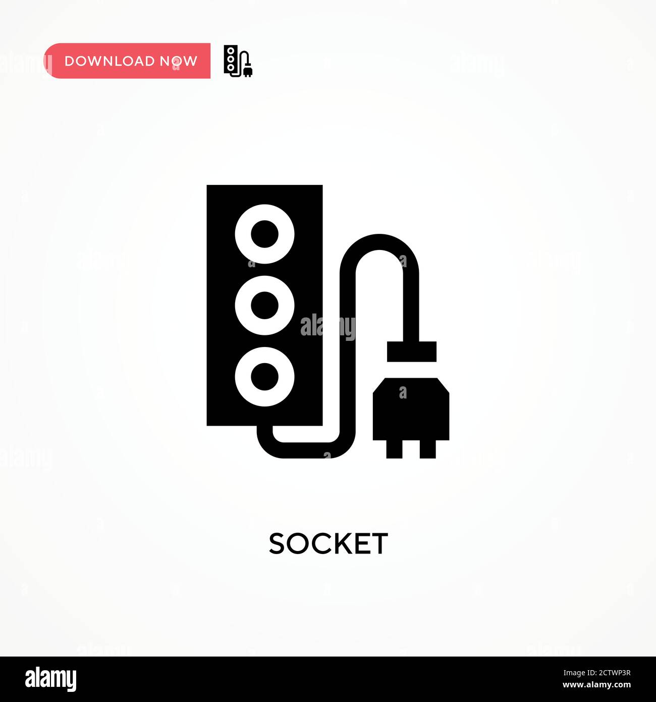 Socket vector icon. . Modern, simple flat vector illustration for web ...