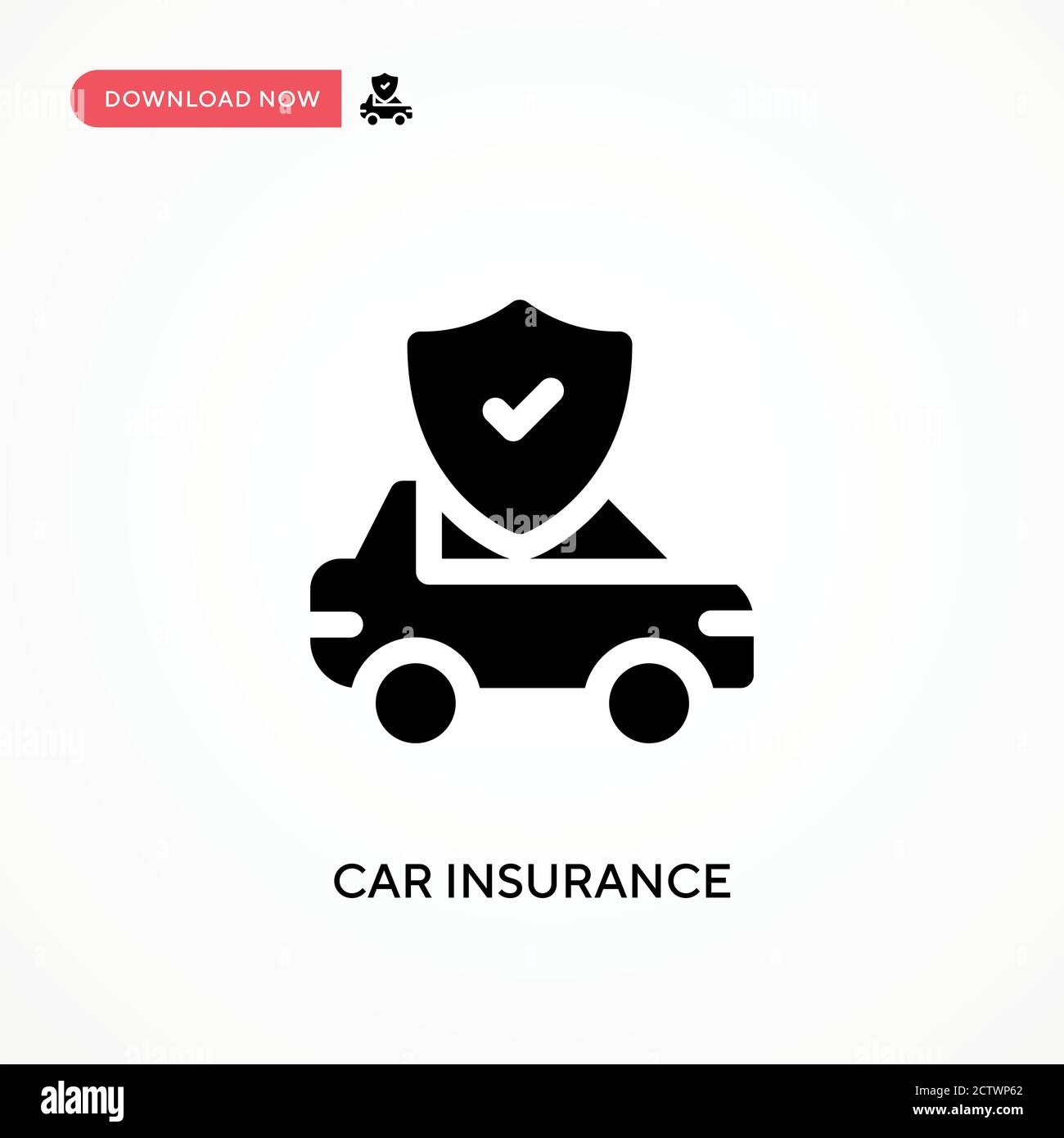 Car insurance vector icon. . Modern, simple flat vector illustration ...