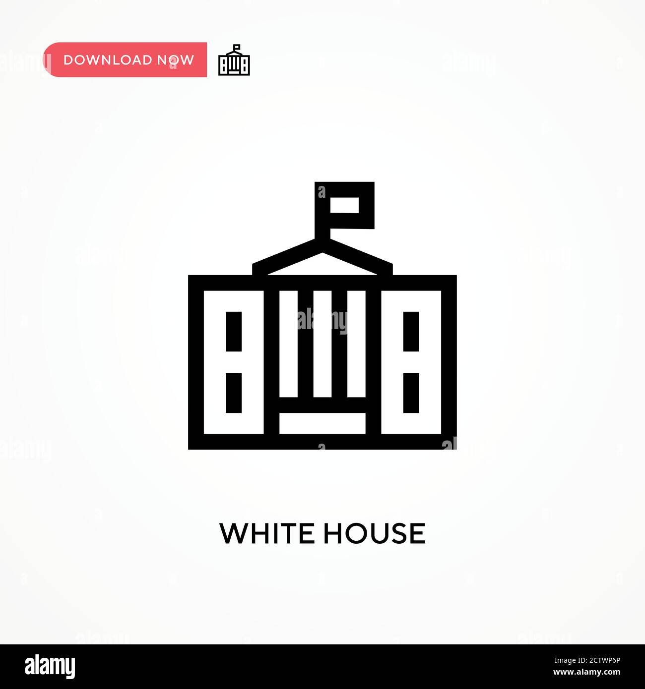 White house vector icon. . Modern, simple flat vector illustration for ...