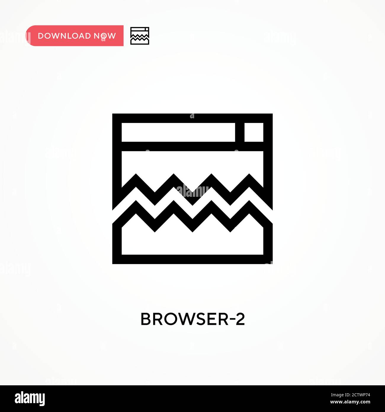 Browser-2 vector icon. . Modern, simple flat vector illustration for ...