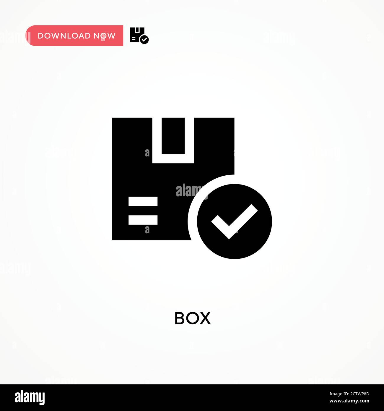 Box vector icon. . Modern, simple flat vector illustration for web site ...