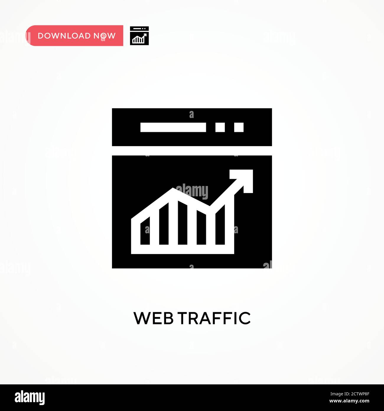 Web traffic vector icon. . Modern, simple flat vector illustration for ...