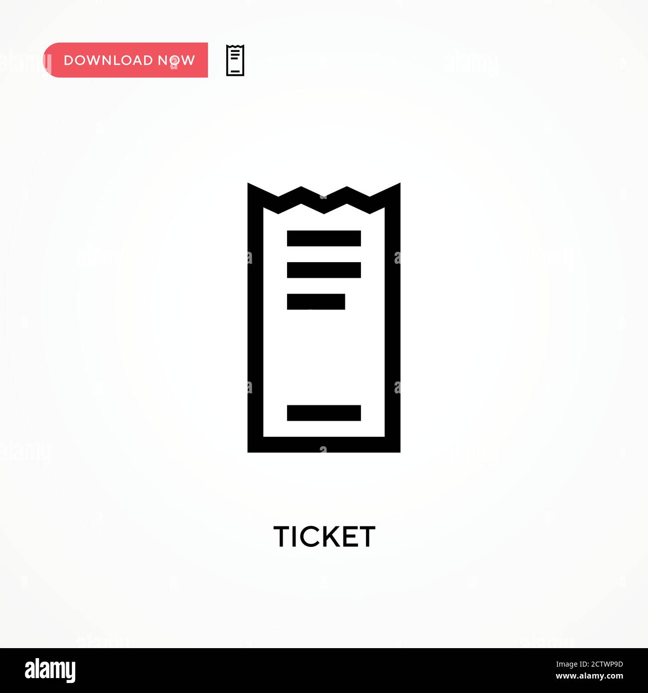 Ticket vector icon. . Modern, simple flat vector illustration for web ...