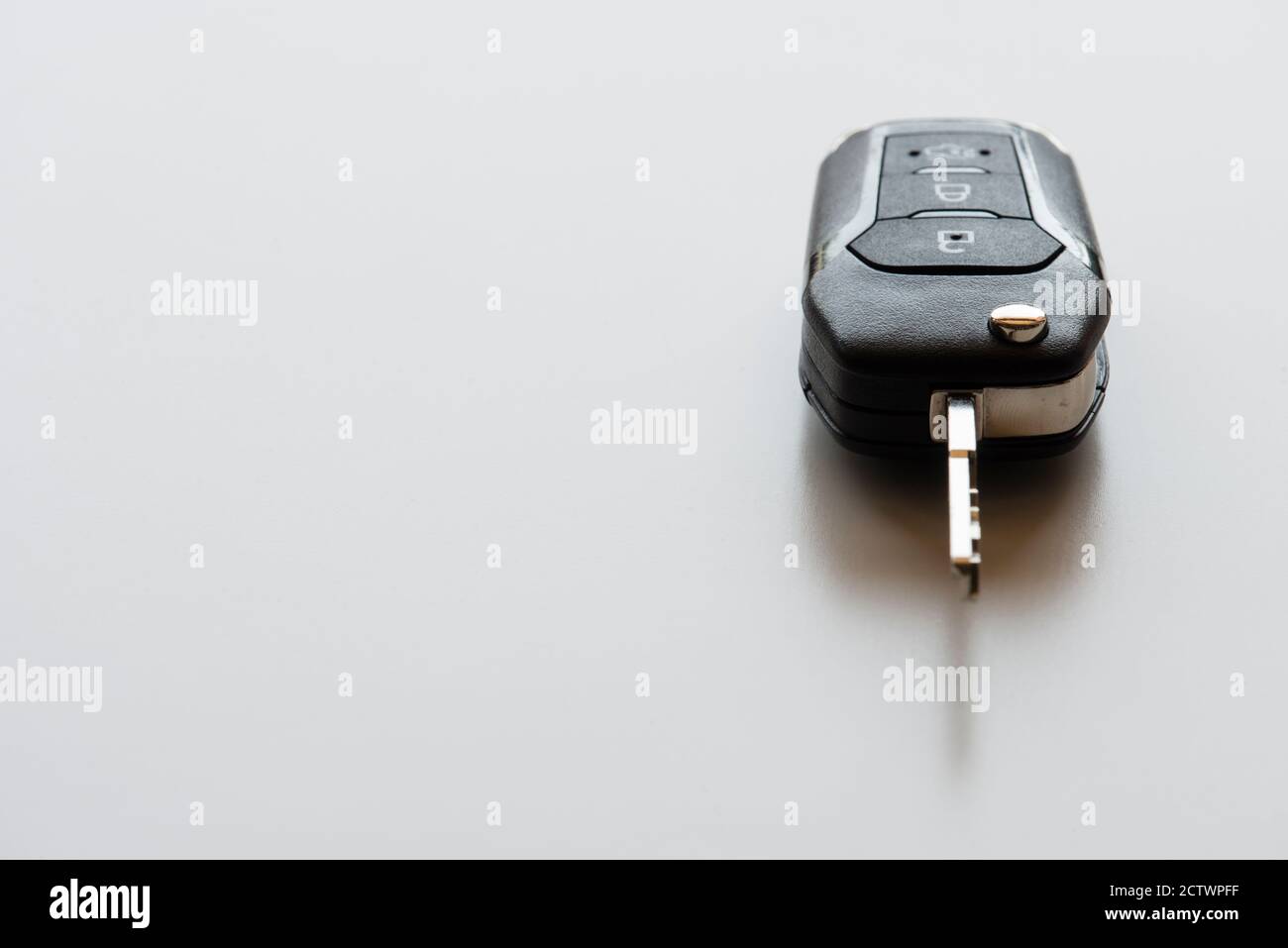 Close up of Remote electronic car key with mechanical second opening on ...