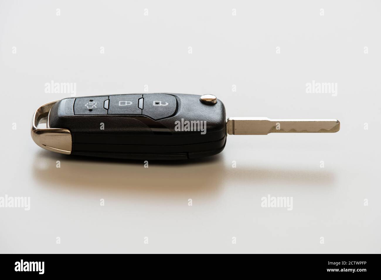 Close up of Remote electronic car key with mechanical second opening on ...