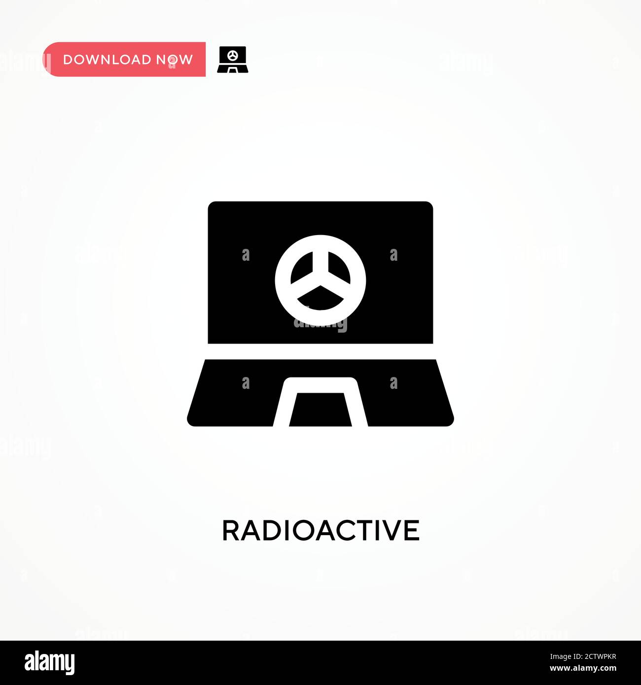 Radioactive vector icon. . Modern, simple flat vector illustration for ...