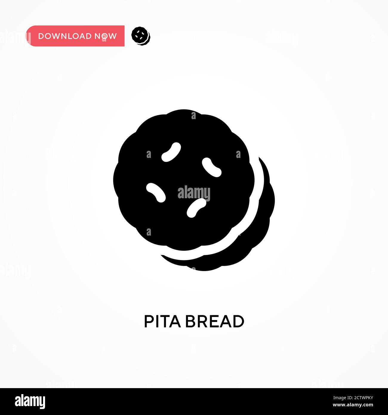 Pita bread vector icon. . Modern, simple flat vector illustration for ...