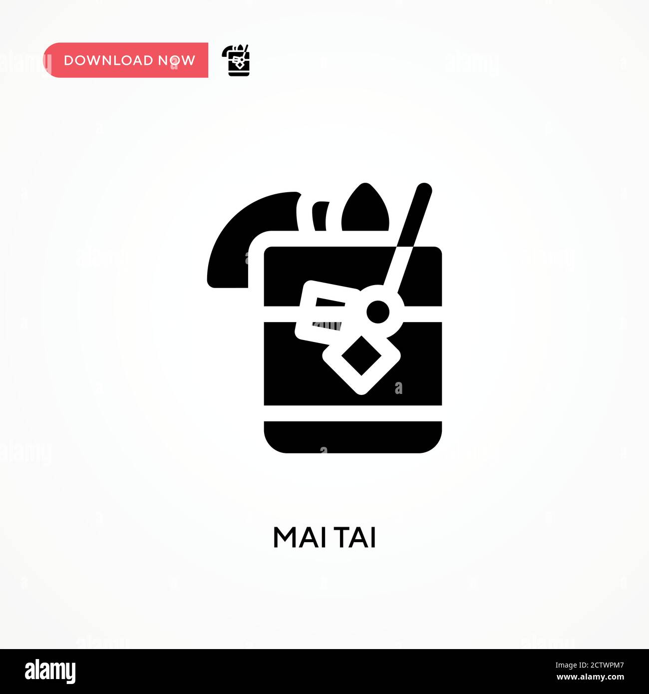 Mai tai vector icon. . Modern, simple flat vector illustration for web ...