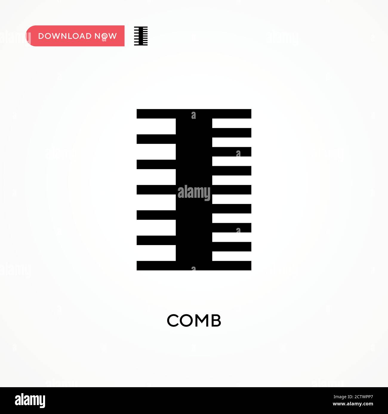 Comb vector icon. . Modern, simple flat vector illustration for web ...