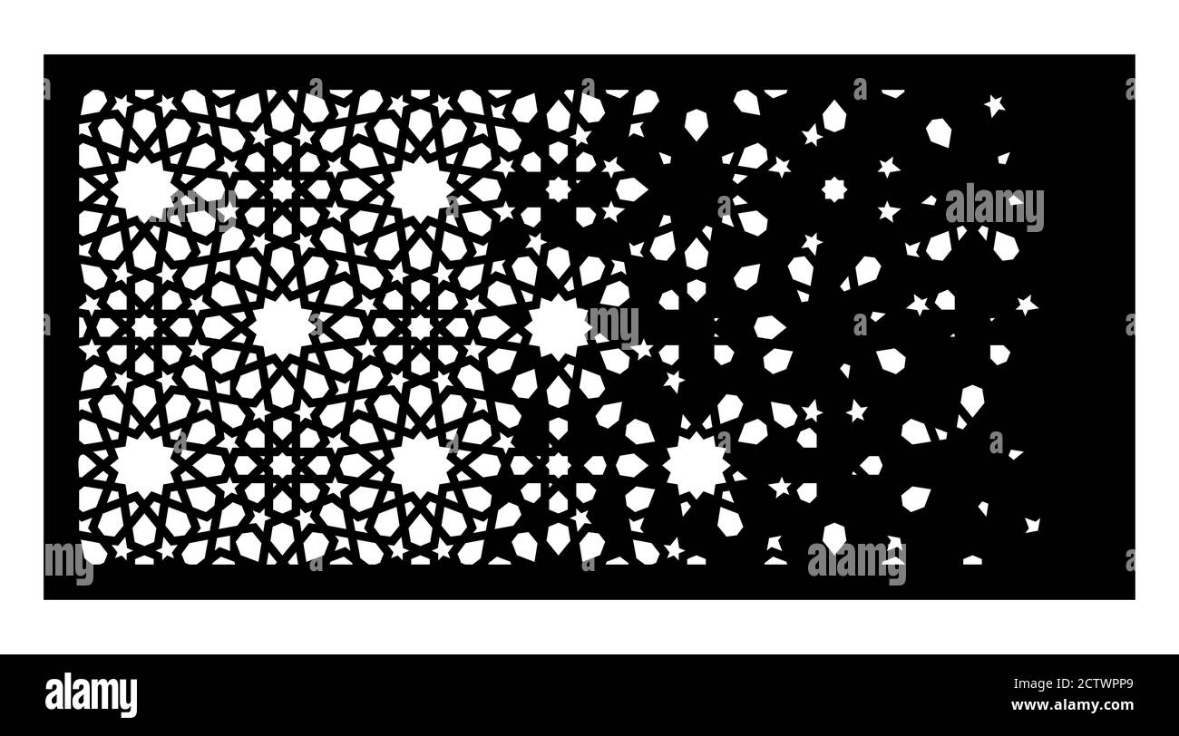 Arabic Cnc Laser Pattern Decorative Vector Panel For Cnc Cutting Arabic Template For Interior