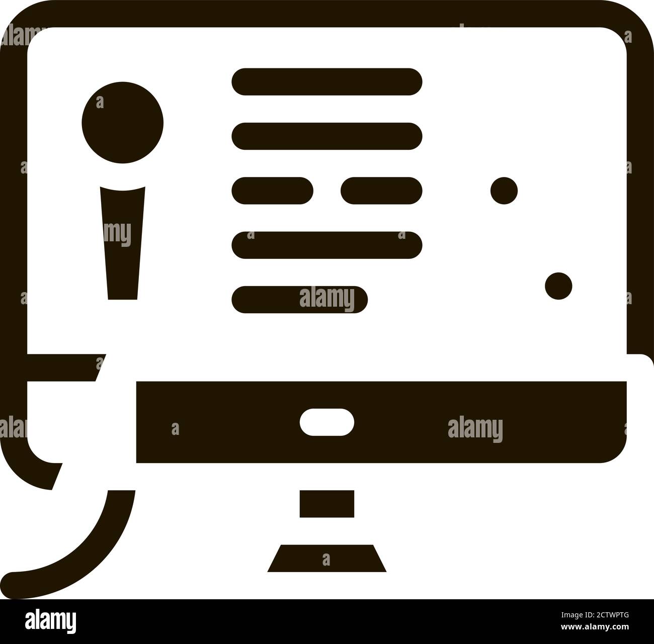 Computer Screen Internet Online Karaoke Vector Stock Vector Image & Art ...