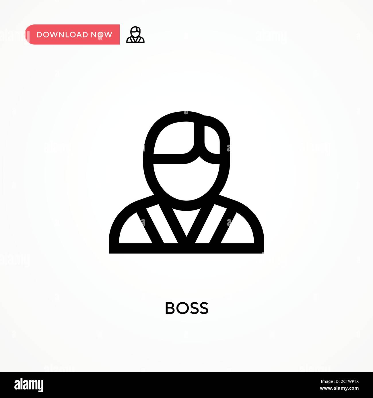 Boss vector icon. . Modern, simple flat vector illustration for web ...