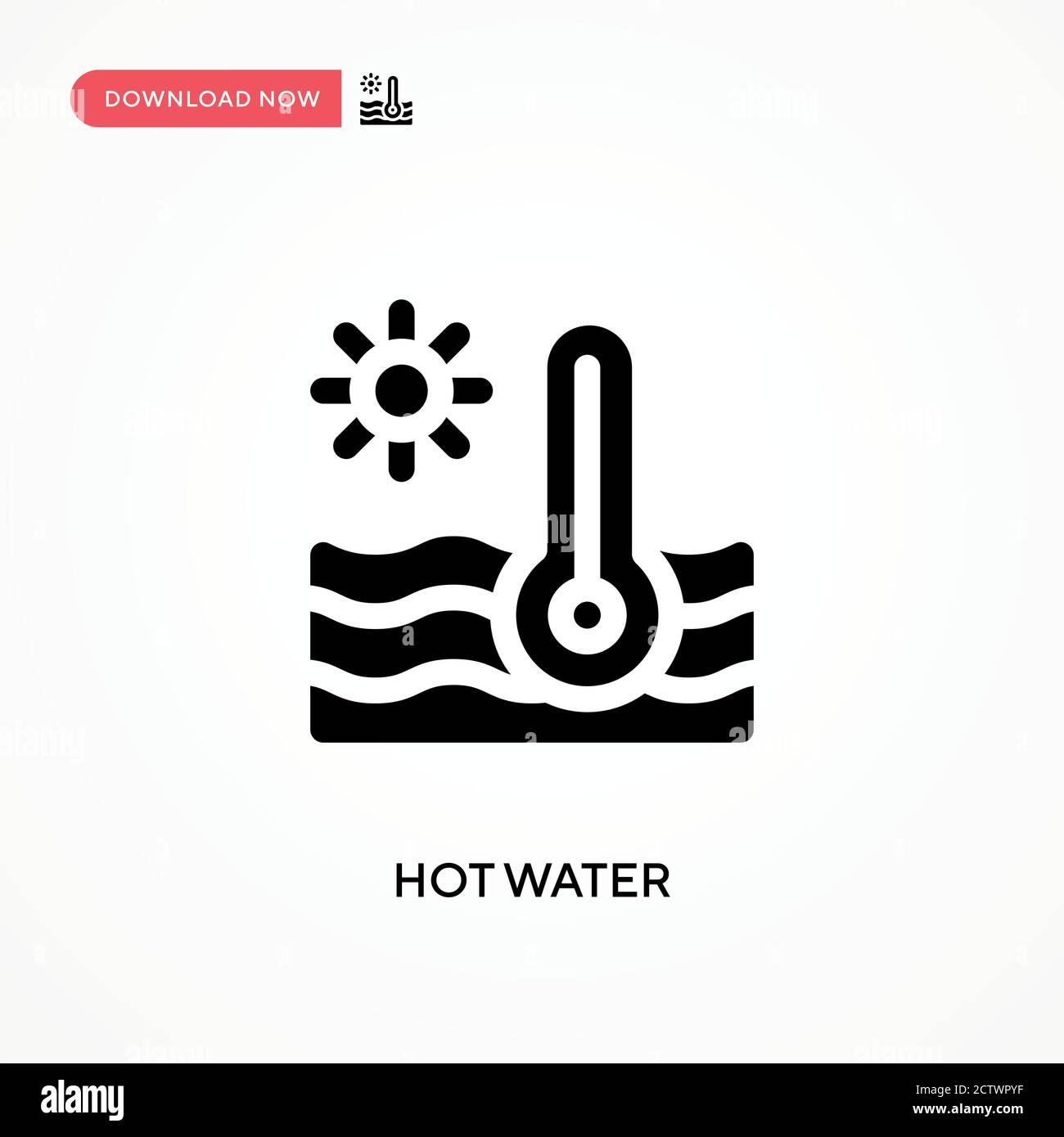 Hot water vector icon. . Modern, simple flat vector illustration for ...
