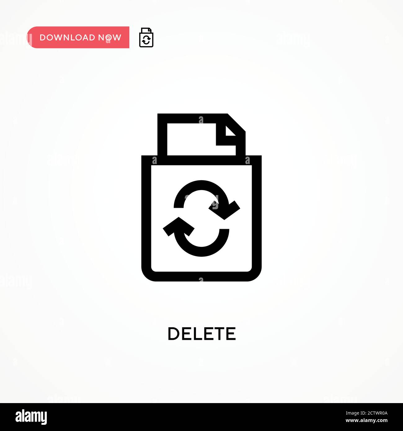 Delete vector icon. . Modern, simple flat vector illustration for web ...