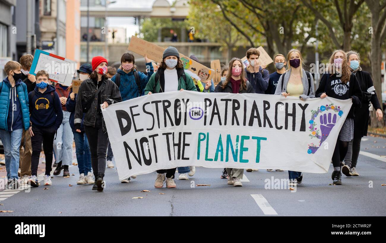 Cologne, Germany. 25th Sep, 2020. Activists are walking across the ...