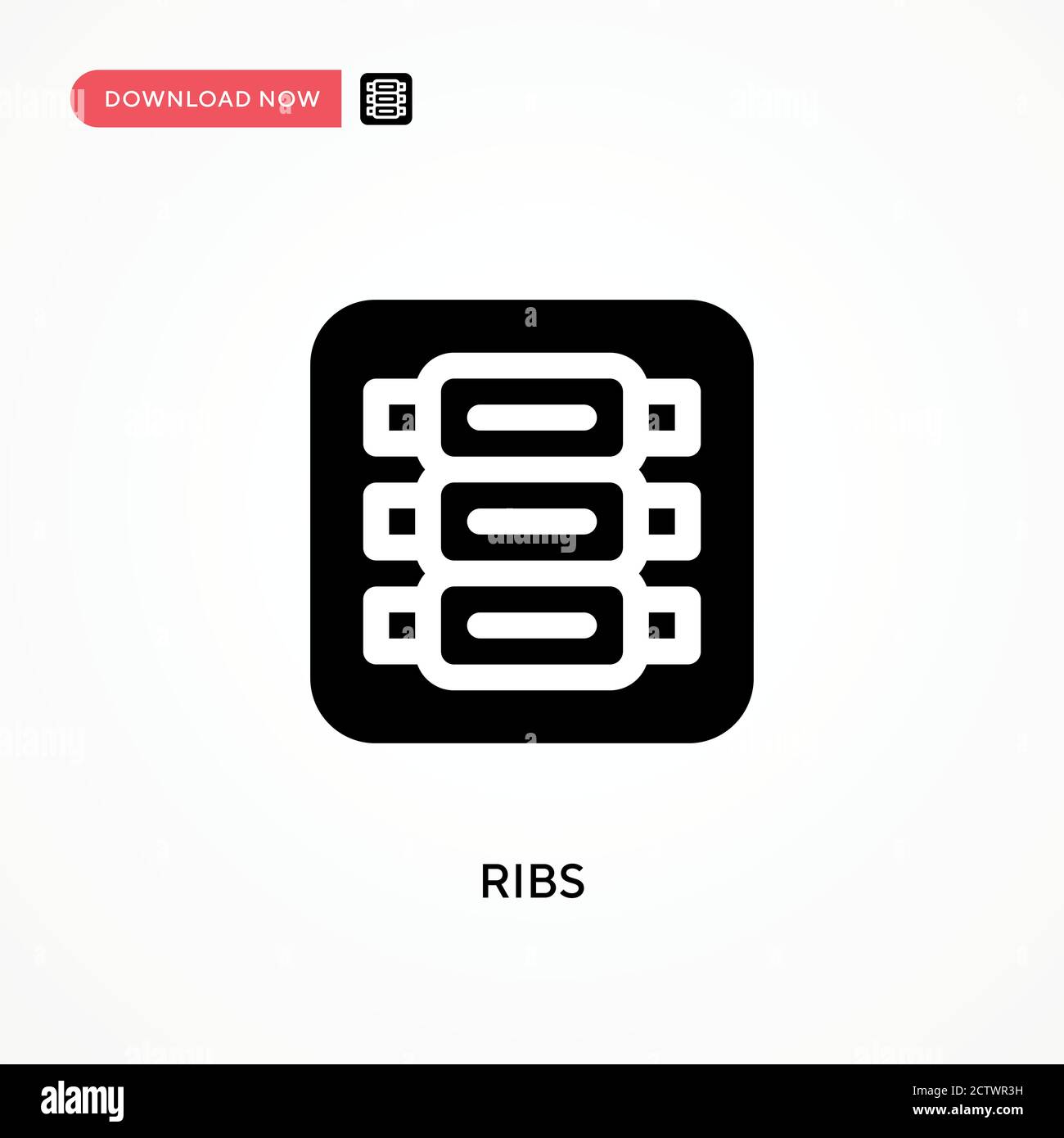 Ribs vector icon. . Modern, simple flat vector illustration for web ...