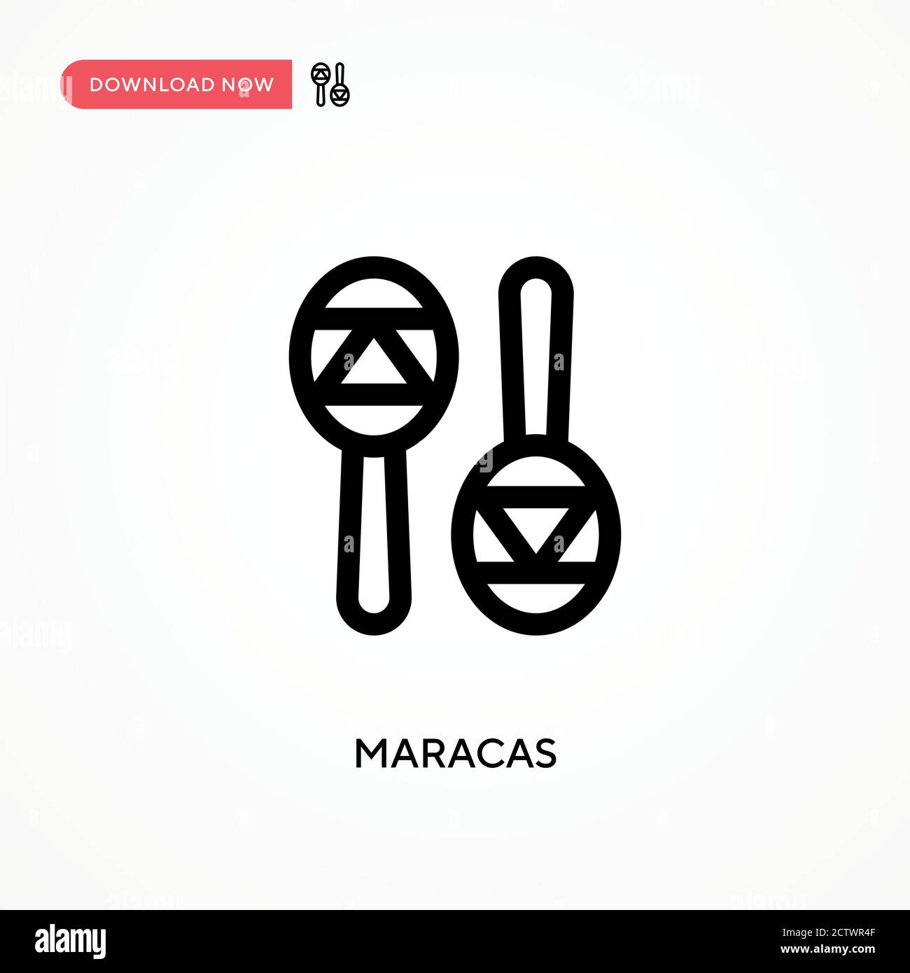 Maracas vector icon. . Modern, simple flat vector illustration for web ...