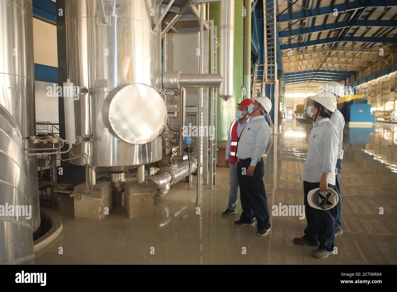 Baghdad. 25th Sep, 2020. Engineers work at Wassit Thermal Power Plant ...