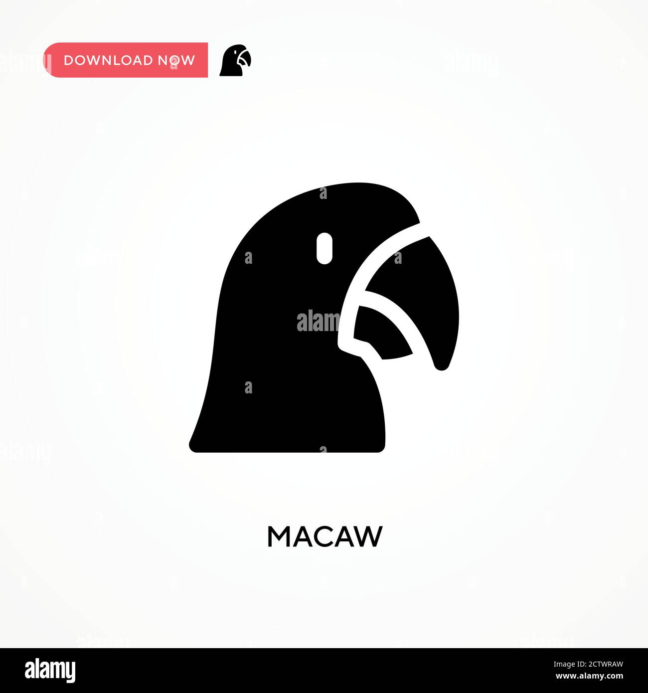 Macaw vector icon. . Modern, simple flat vector illustration for web ...