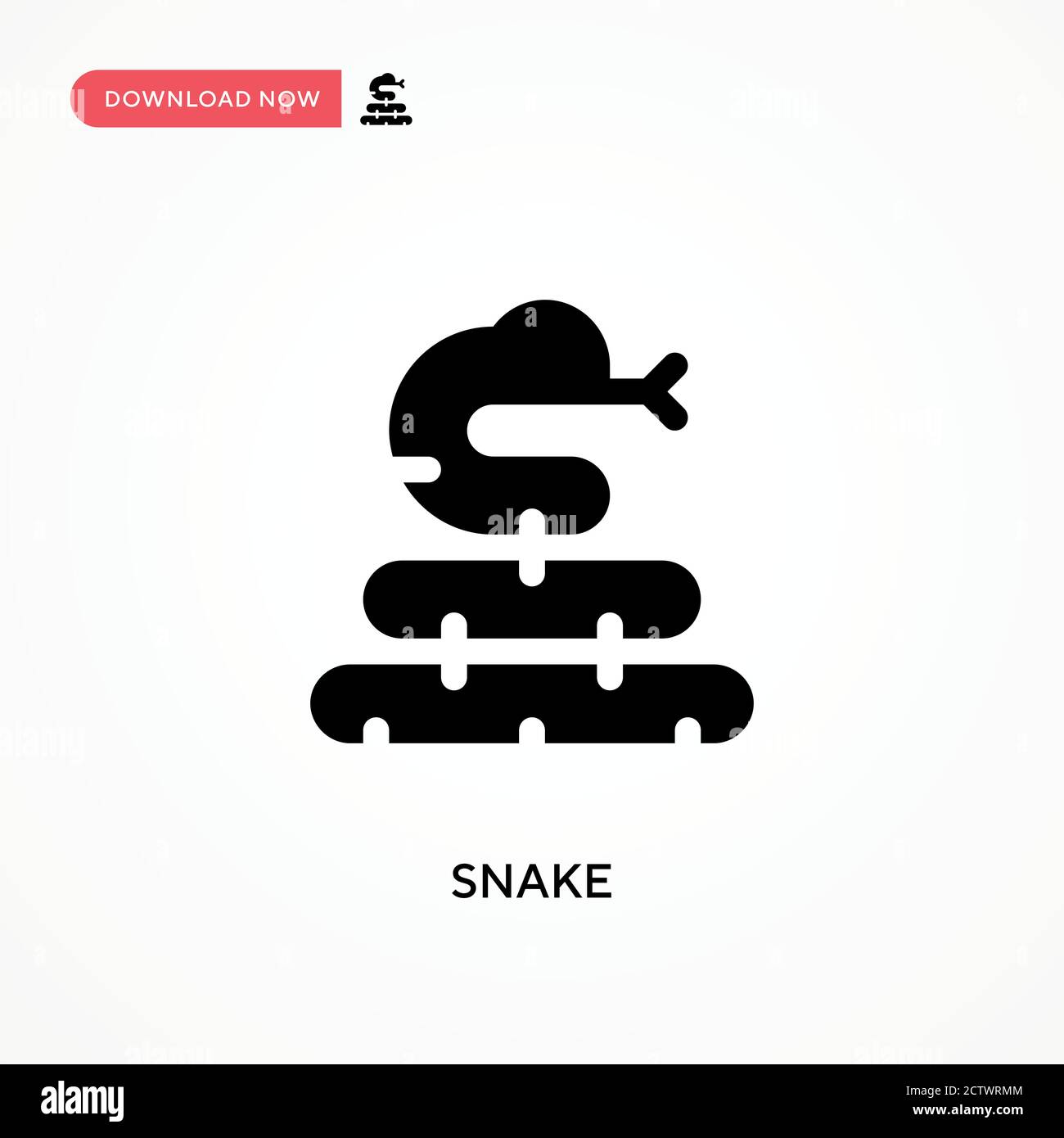 Snake vector icon. . Modern, simple flat vector illustration for web ...