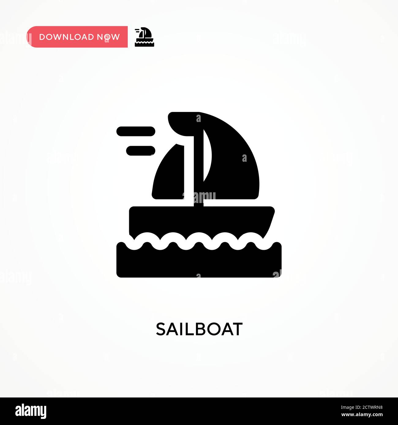 Sailboat vector icon. . Modern, simple flat vector illustration for web ...