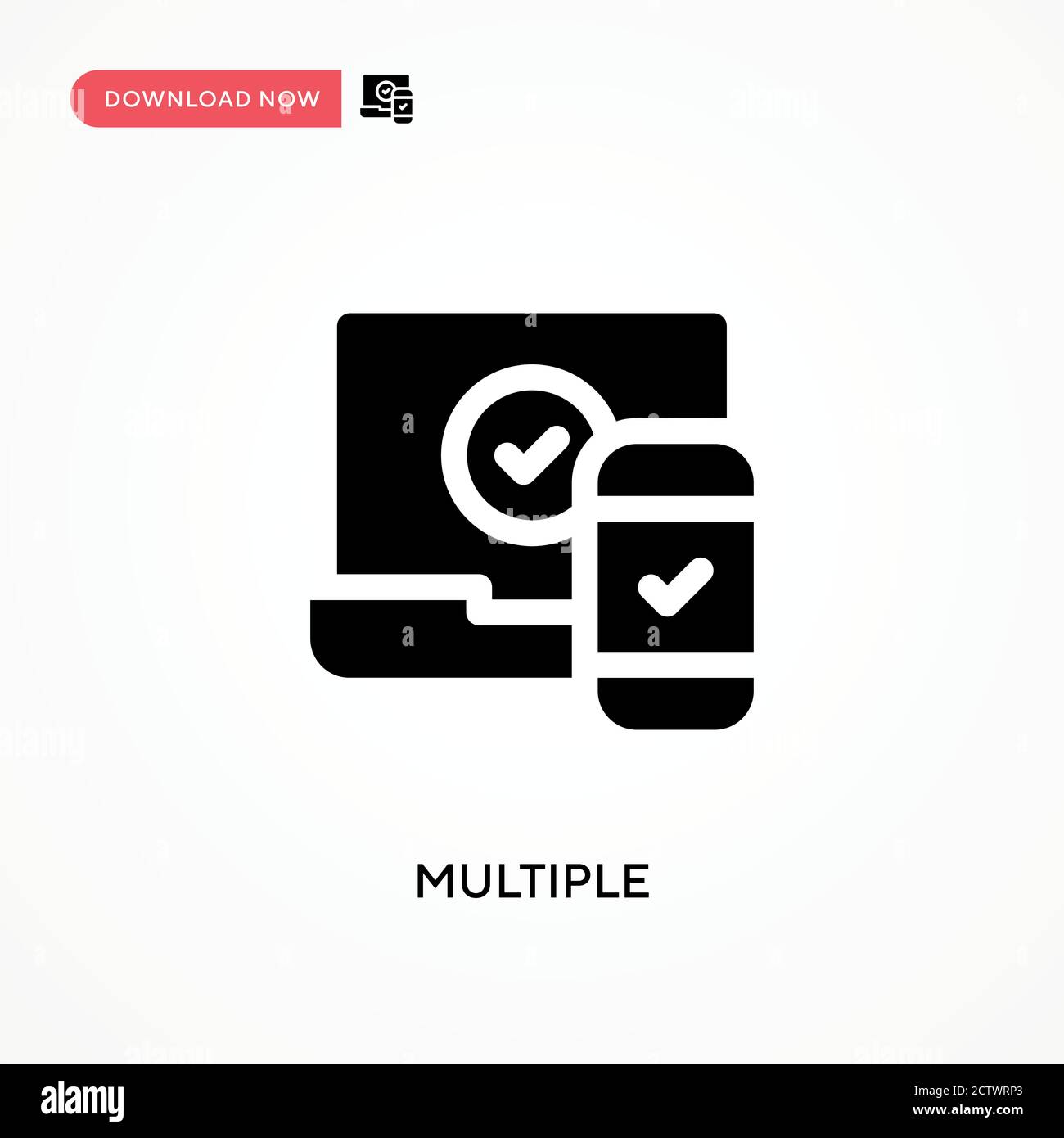 Multiple vector icon. . Modern, simple flat vector illustration for web ...