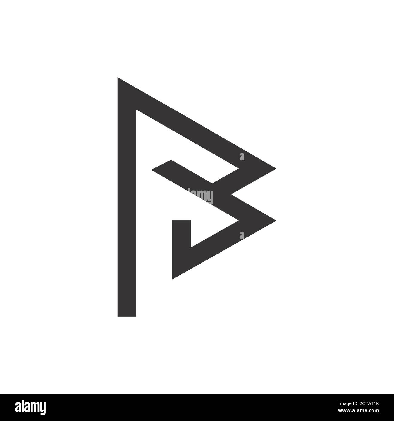 Initial letter bf logo or fb logo vector design template Stock Vector ...