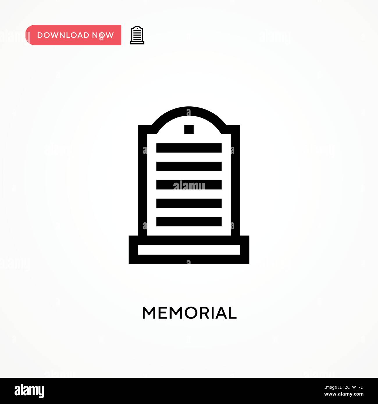 Memorial vector icon. . Modern, simple flat vector illustration for web ...