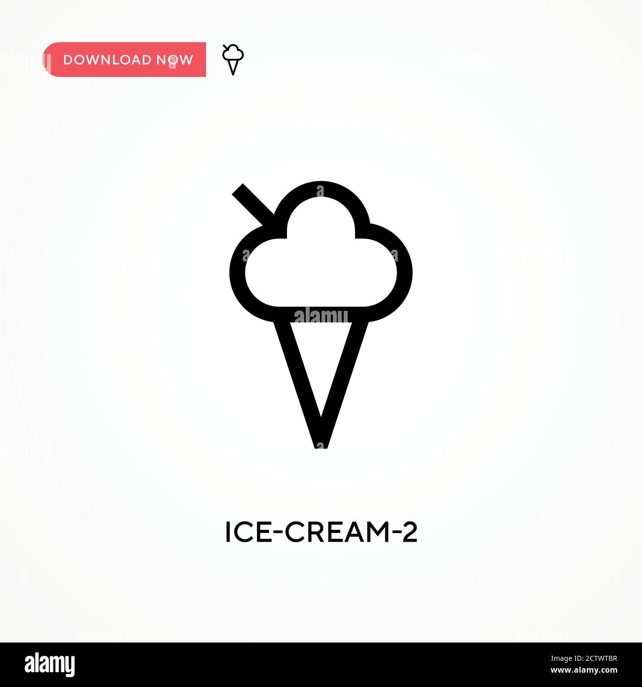 Ice-cream-2 vector icon. . Modern, simple flat vector illustration for ...