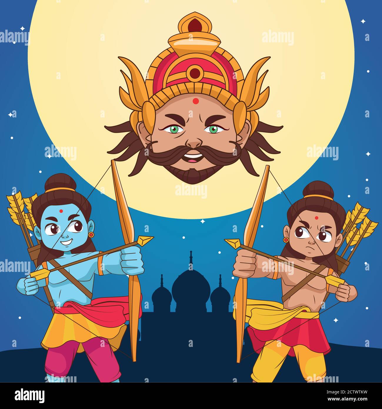 happy dussehra festival poster with two rama and ravana characters ...