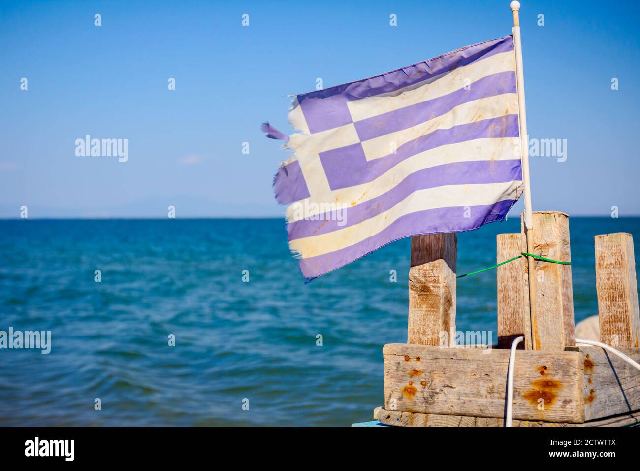 Small national greek flag hi-res stock photography and images - Alamy