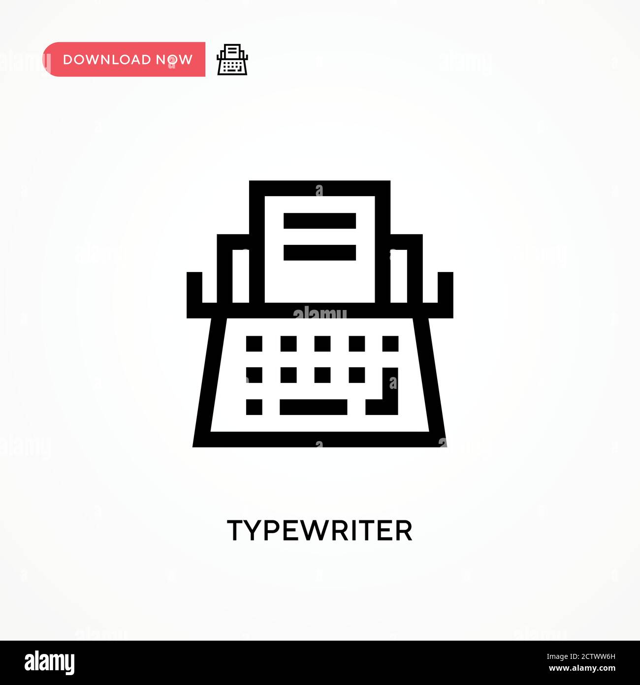 Typewriter vector icon. . Modern, simple flat vector illustration for ...