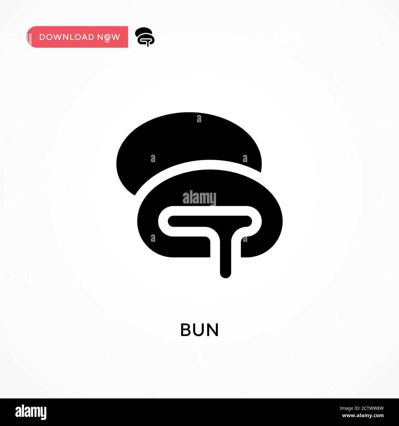 Bun vector icon. . Modern, simple flat vector illustration for web site ...