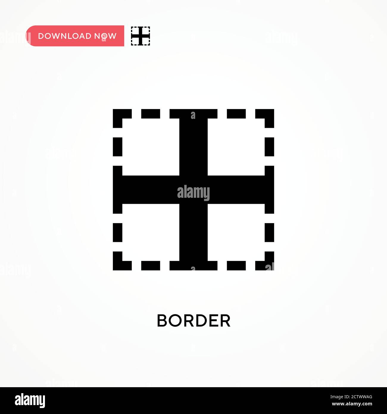 Border vector icon. . Modern, simple flat vector illustration for web ...