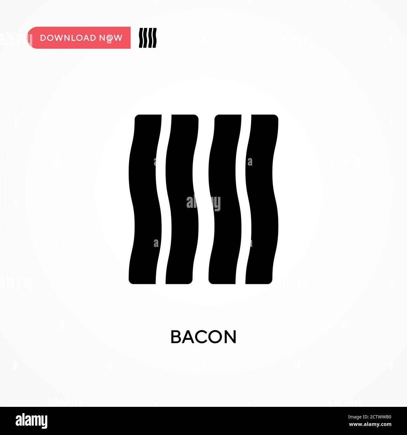 Bacon vector icon. . Modern, simple flat vector illustration for web ...