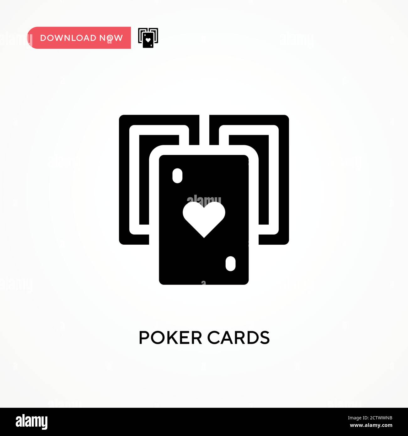 Poker cards vector icon. . Modern, simple flat vector illustration for ...