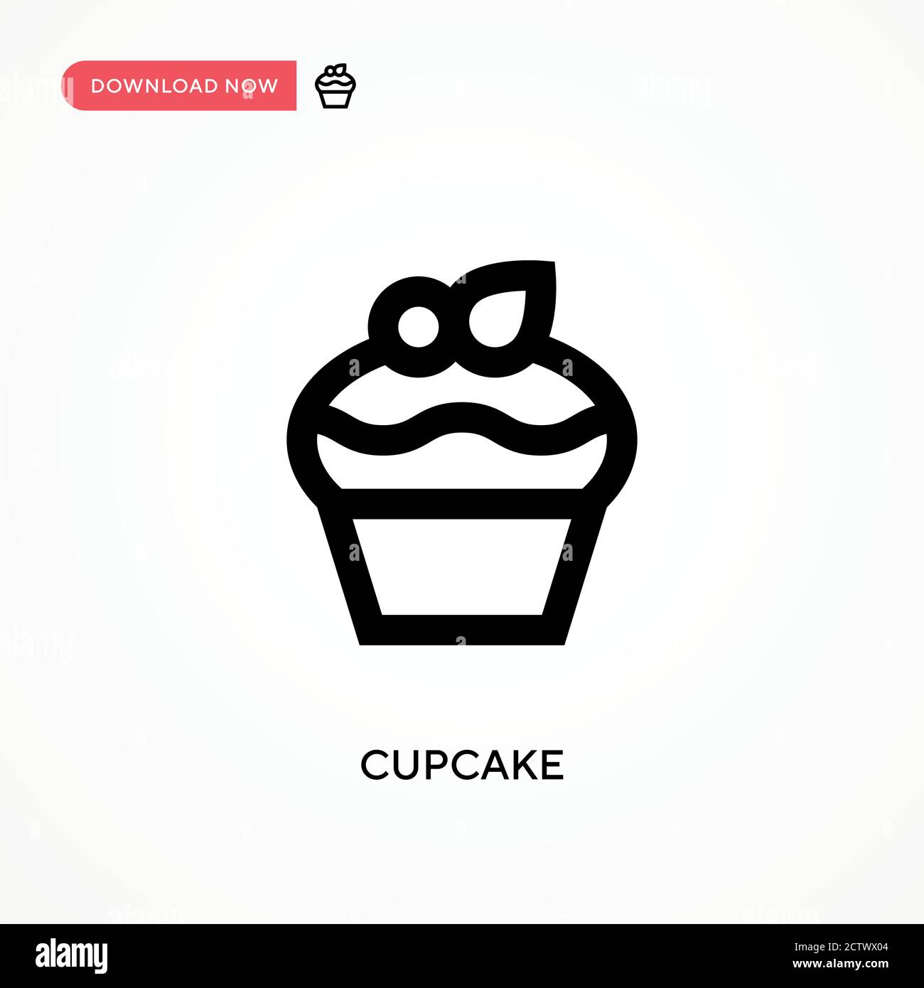 Cupcake vector icon. . Modern, simple flat vector illustration for web ...