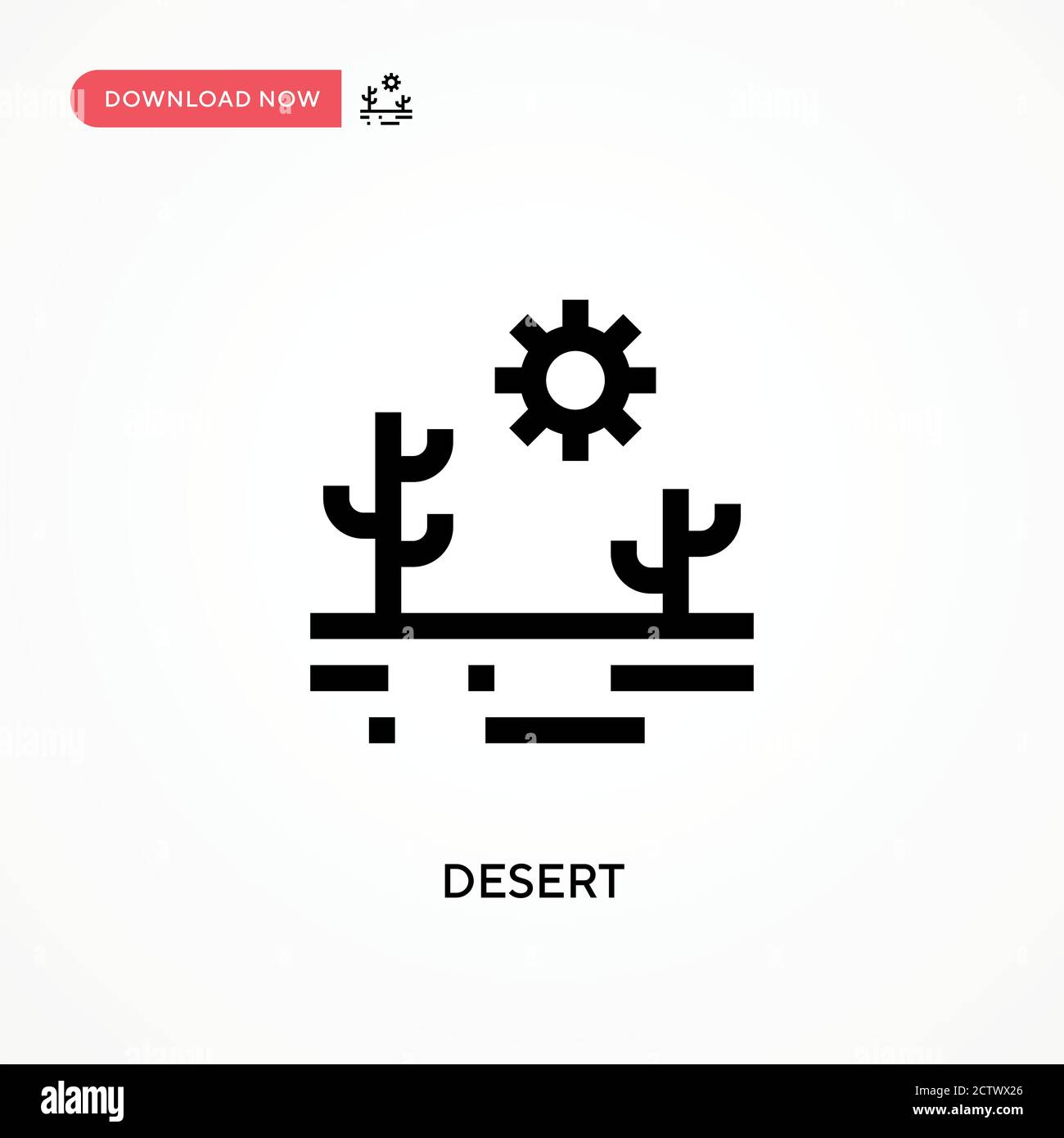 Desert vector icon. . Modern, simple flat vector illustration for web ...