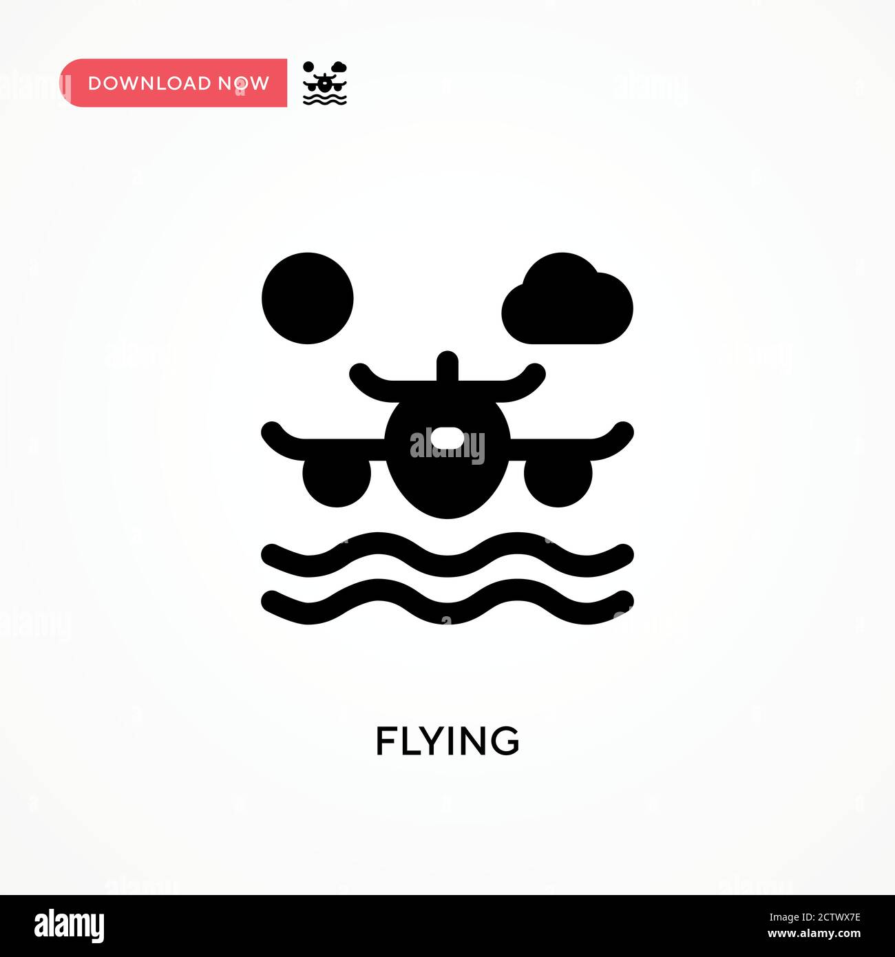 Flying vector icon. . Modern, simple flat vector illustration for web ...